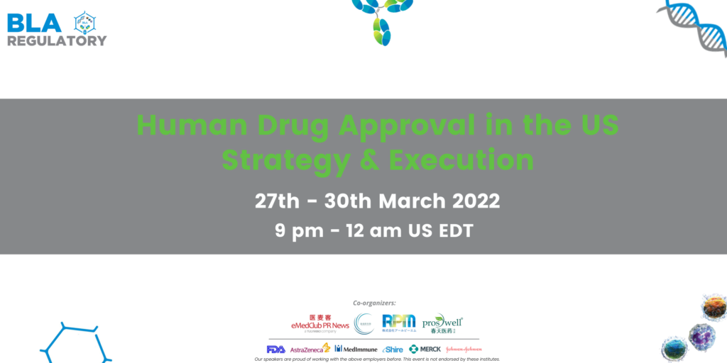 Experience from the Human Drug Approval Online Course — BLA Regulatory